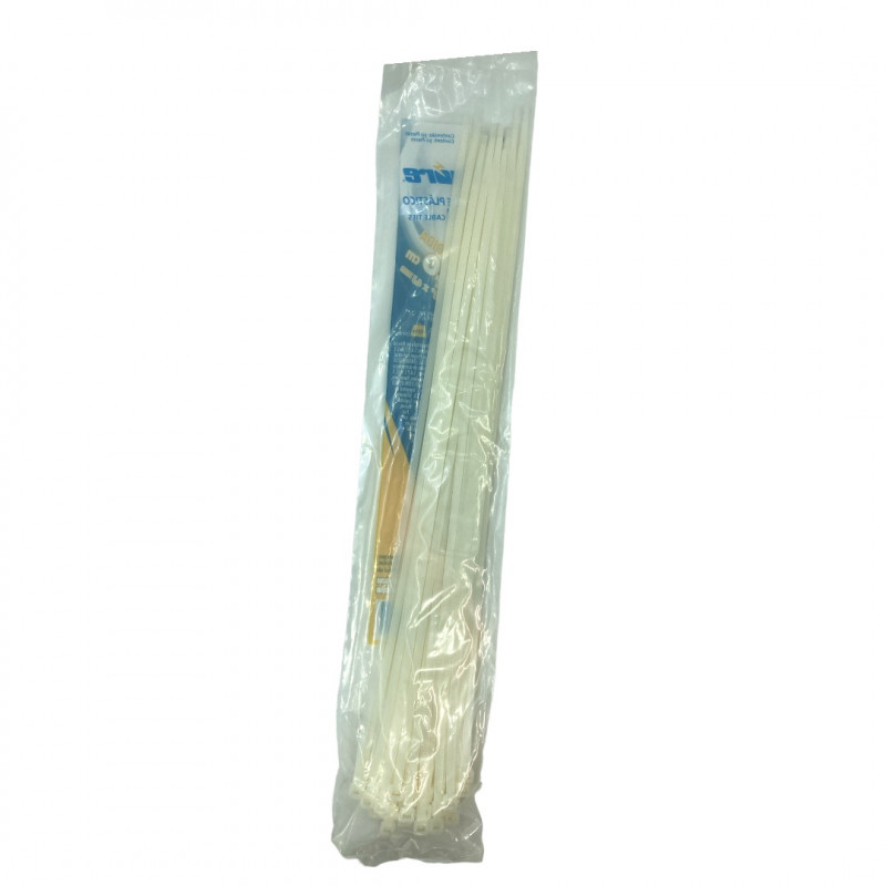 CINCHO DE PLASTICO BLANCO, 40 CENTIMETROS DE LARGO, BOLSA DE 50 ...