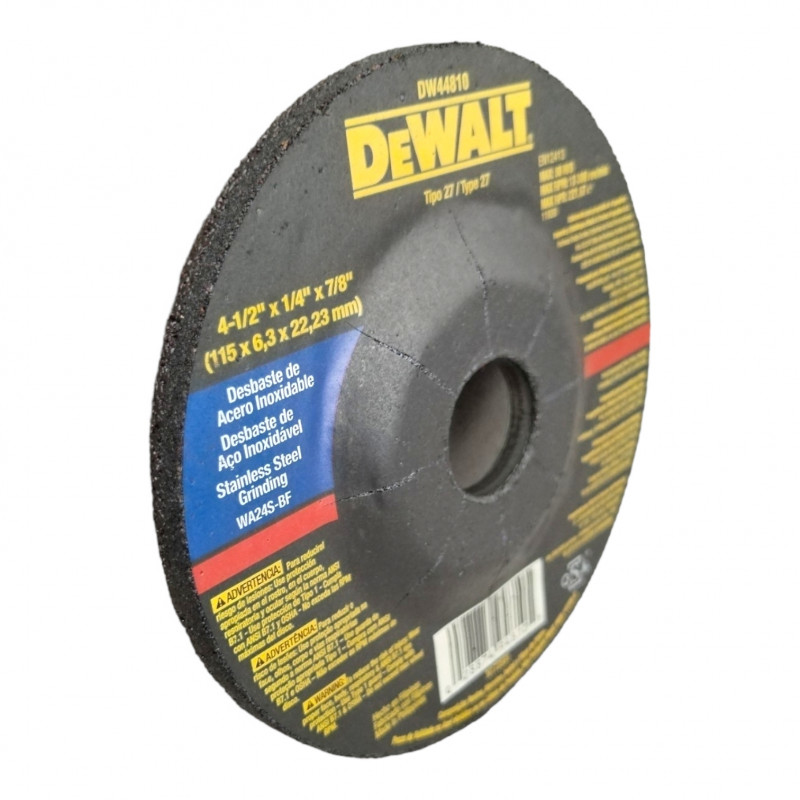 DISCO ABRASIVO, CONCAVO, 4-1/2 X 1/4 X 7/8 PULG, PULIR O DESBASTAR ...