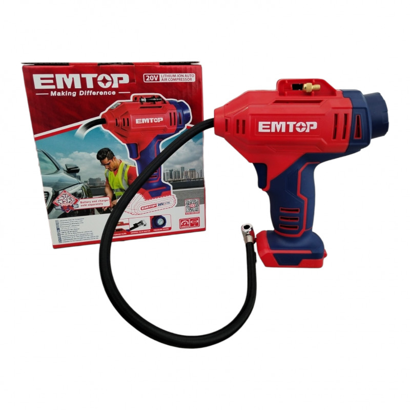 COMPRESOR DE AIRE INALAMBRICO 20 VOLTIOS, CON LUZ LED, PRESION 150 PSI ...