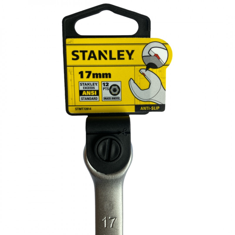 LLAVE DE COMBINADA ANTI SLIP, 17 MILIMETROS, 12 PUNTOS. MARCA STANLEY