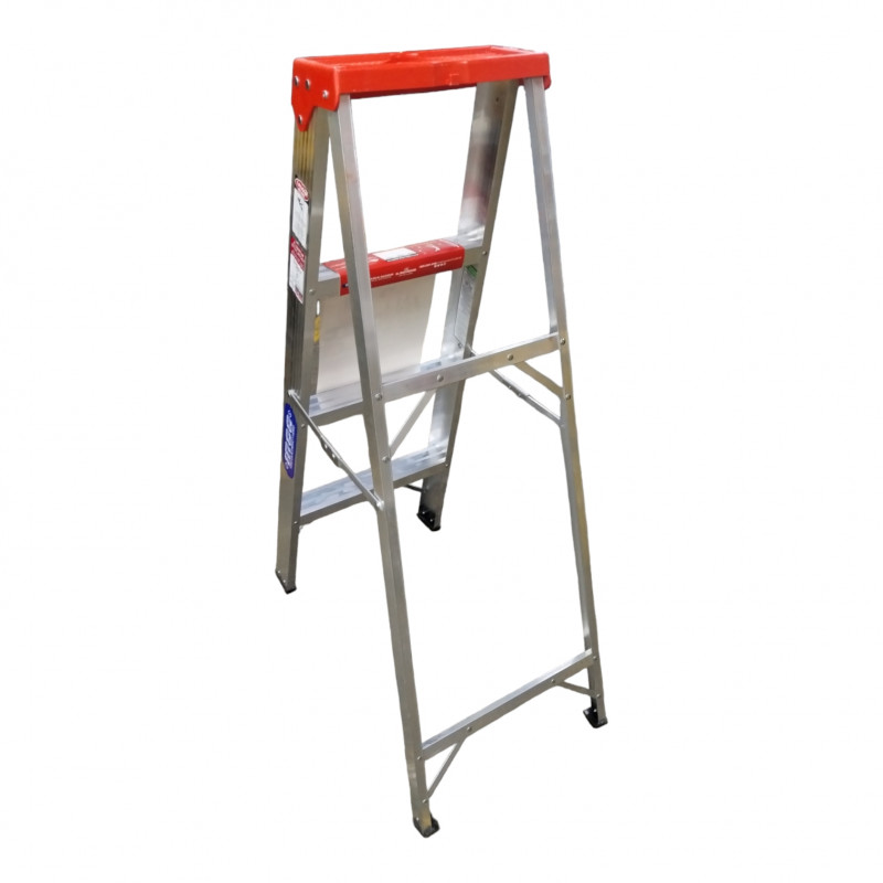 ESCALERA DE ALUMINIO, 4 PIES, 2 BANDAS, USO DOMESTICO SIN BANDEJAS ...