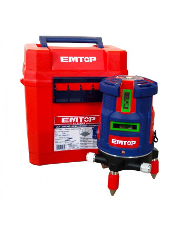 NIVEL LASER AUTONIVELANTE, 1 LINEA HORIZONTAL Y 4 LINEAS VERTICALES, LUZ VERDE, RANGO 30M ...