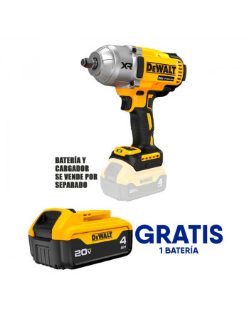 LLAVE DE IMPACTO INALAMBRICA, 1/2 PLG, 20V, 1,030 PIE/LIBRA, BRUSHLESS, GRATIS BATERIA. (BARE ...